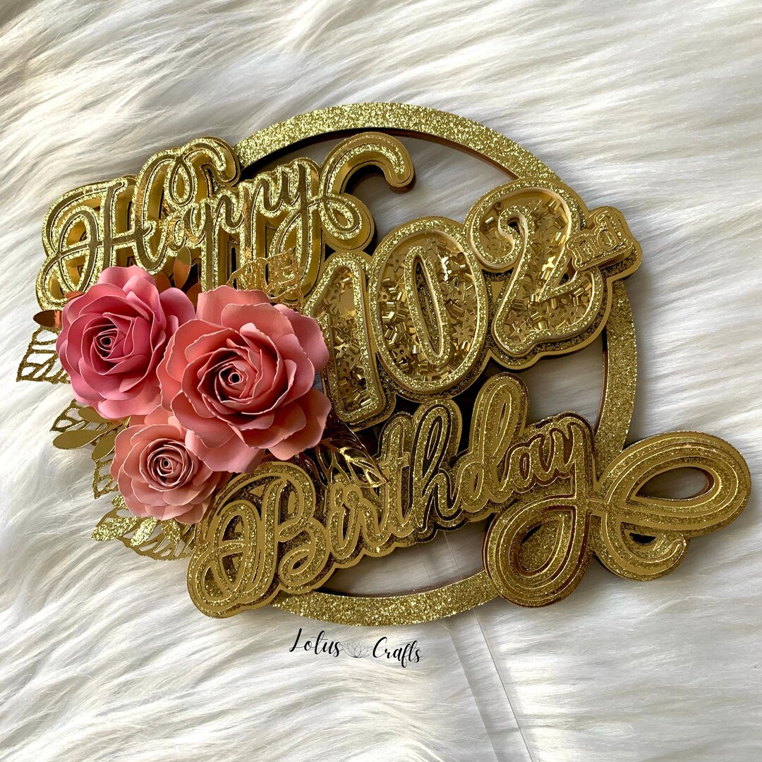 Floral Cake Topper, Birthday Cake Topper - Etsy
