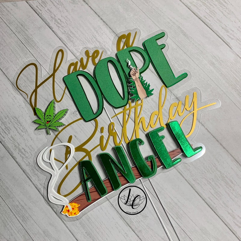 Weed Cake Topper - Etsy