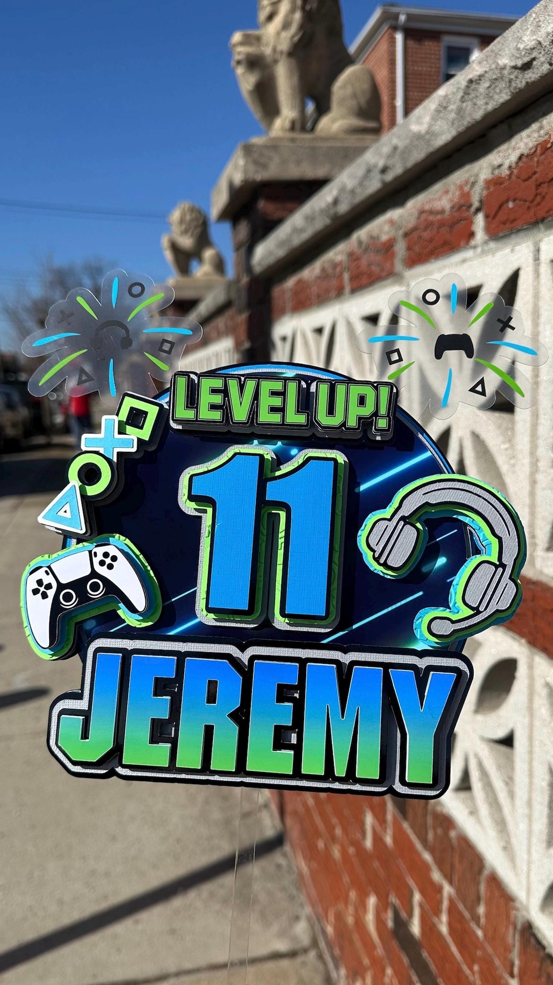 Level up Gamer Cake Topper! - Etsy