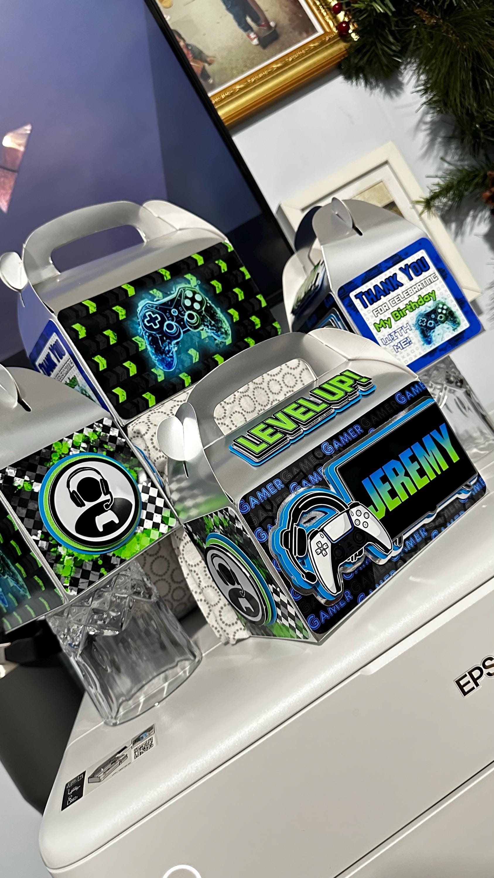 Gamer Gable Boxes, Level Up, Gaming Party, Gamer Party, Favor Boxes - Etsy