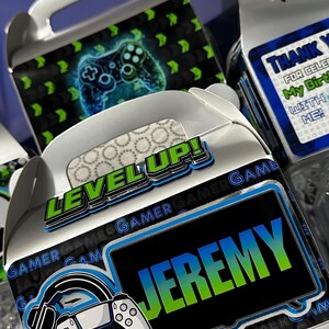 Gamer Gable Boxes, Level Up, Gaming Party, Gamer Party, Favor Boxes - Etsy