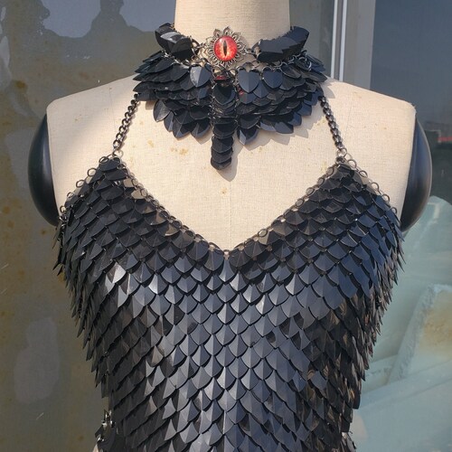 Dragon Scalemail Halter Top Chainmail Top Chainmaille - Etsy