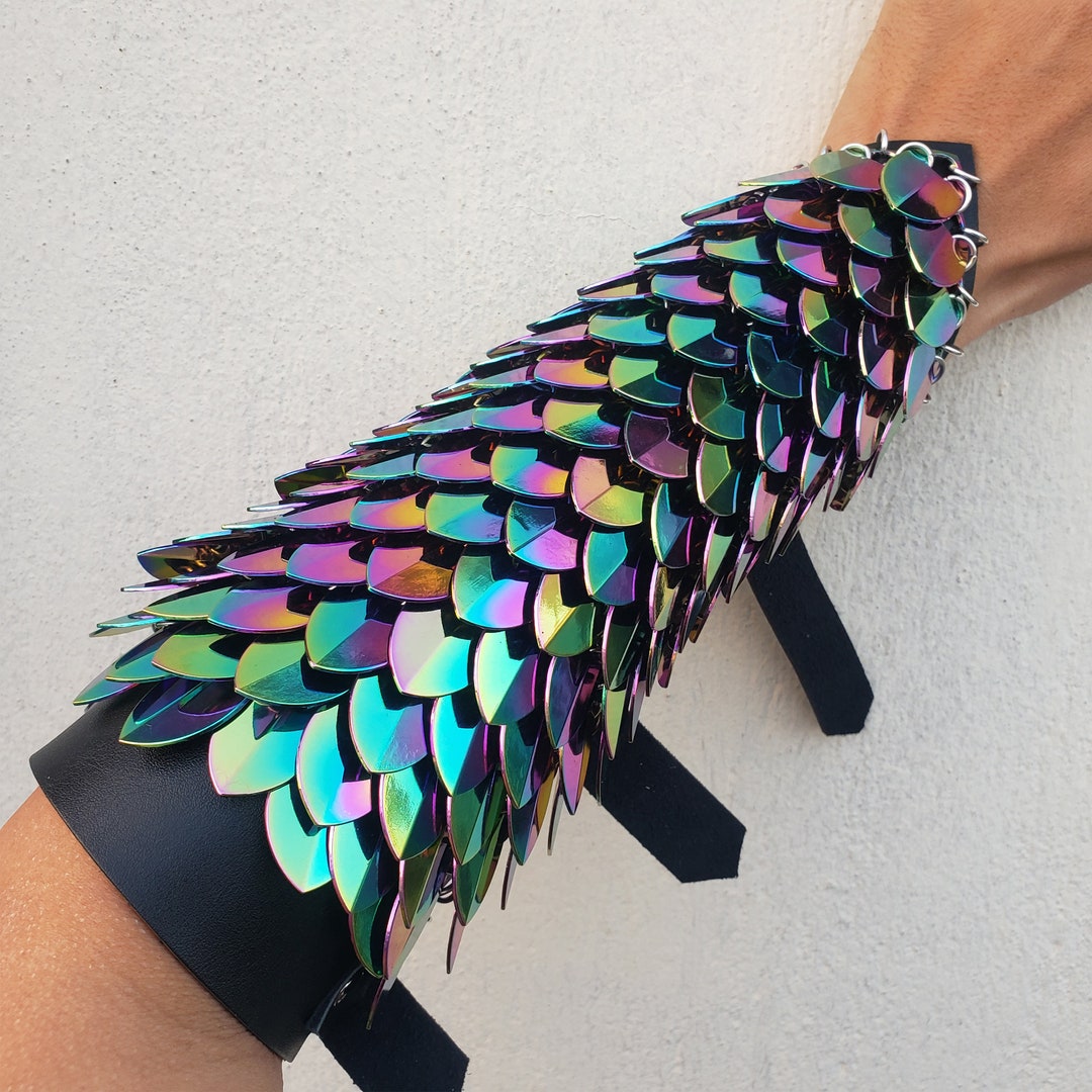Alloy Rainbow Scalemail Chainmail Scalemail Dragonhide Gauntlets ...