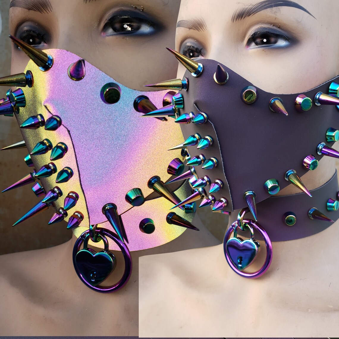 Rainbow Reflective Fringe Body Harness Setsfetish Harness - Etsy