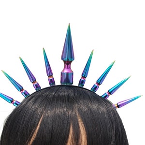 Gothic Spiked Headpiece ,goth Punk Spike Head Dress ,halo Crown ...