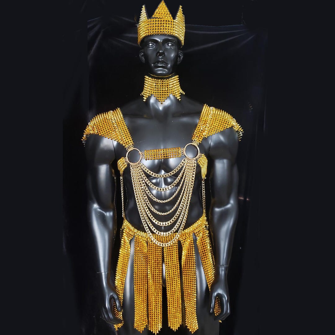 Men Spike Chest Harness,halloween Costume,gay Outfit, LGBT Pride, Strip ...