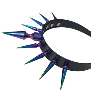 Gothic Spiked Headpiece ,goth Punk Spike Head Dress ,halo Crown ...