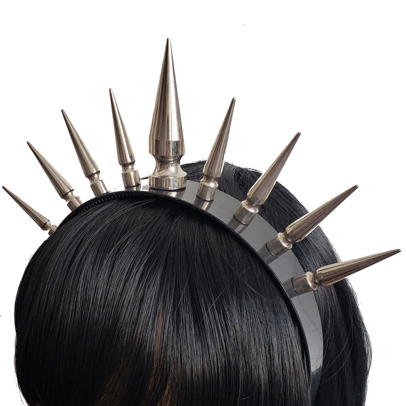 Gothic Spiked Headpiece ,goth Punk Spike Head Dress ,halo Crown ...