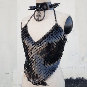 Dragon Scalemail Halter Top, Chainmail Top Armor, Chainmaille Halter ...