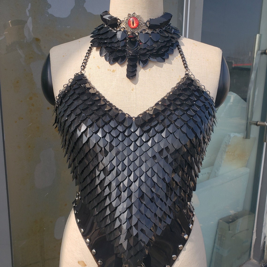 Dragon Scalemail Halter Top Chainmail Top Chainmaille - Etsy