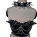 Halloween Costumes,gothic Spiked PU Leather Bustier,women Faux Leather ...