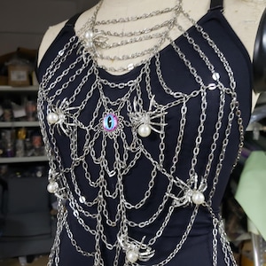 Halloween Costumes,spiderweb Body Chain,burning Man Festival Rave ...