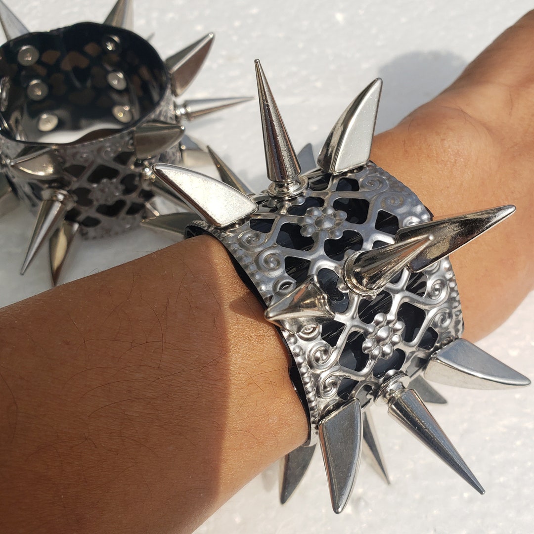 Handmade Jewelry, Studded Spike Bracelet, Gothic Cuff Bracelet,spike ...