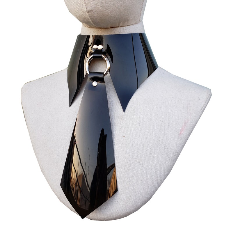 Punk Tie Cosplay Student Necktie PVC Necktie Gothic - Etsy