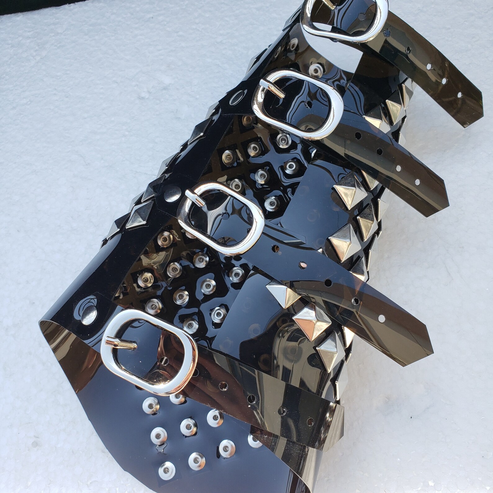 Unisex Studded PVC Arm Gauntletspyramid Studs Bracelet Cuff | Etsy