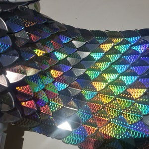 500pcs Large Holographic Rainbow Mermaid Alloy Dragon Scales ,3D ...