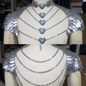 Scalemail Chainmail Harness Shoulder Pauldrons Pieces Vintage Heart ...