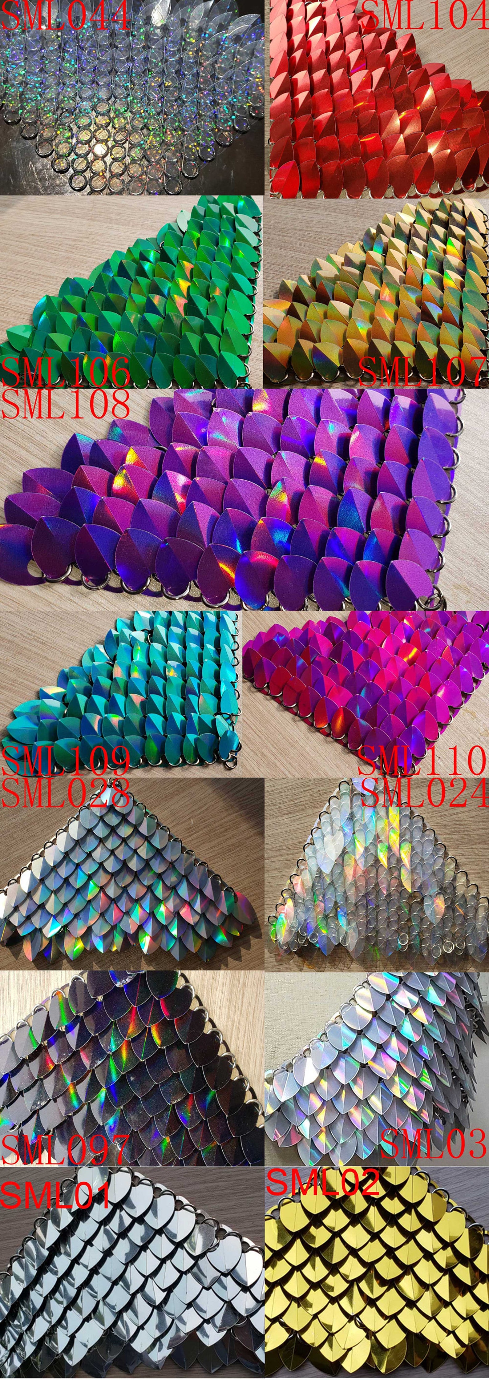 Holographic Scalemail Chainmail Harness Shoulder Pauldrons Scalemaille ...