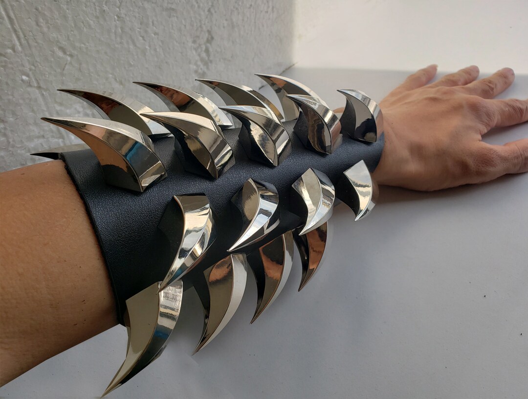 Alloy Giant Dragon Claw Spiked Leather Heavy Metal Gauntlet - Etsy
