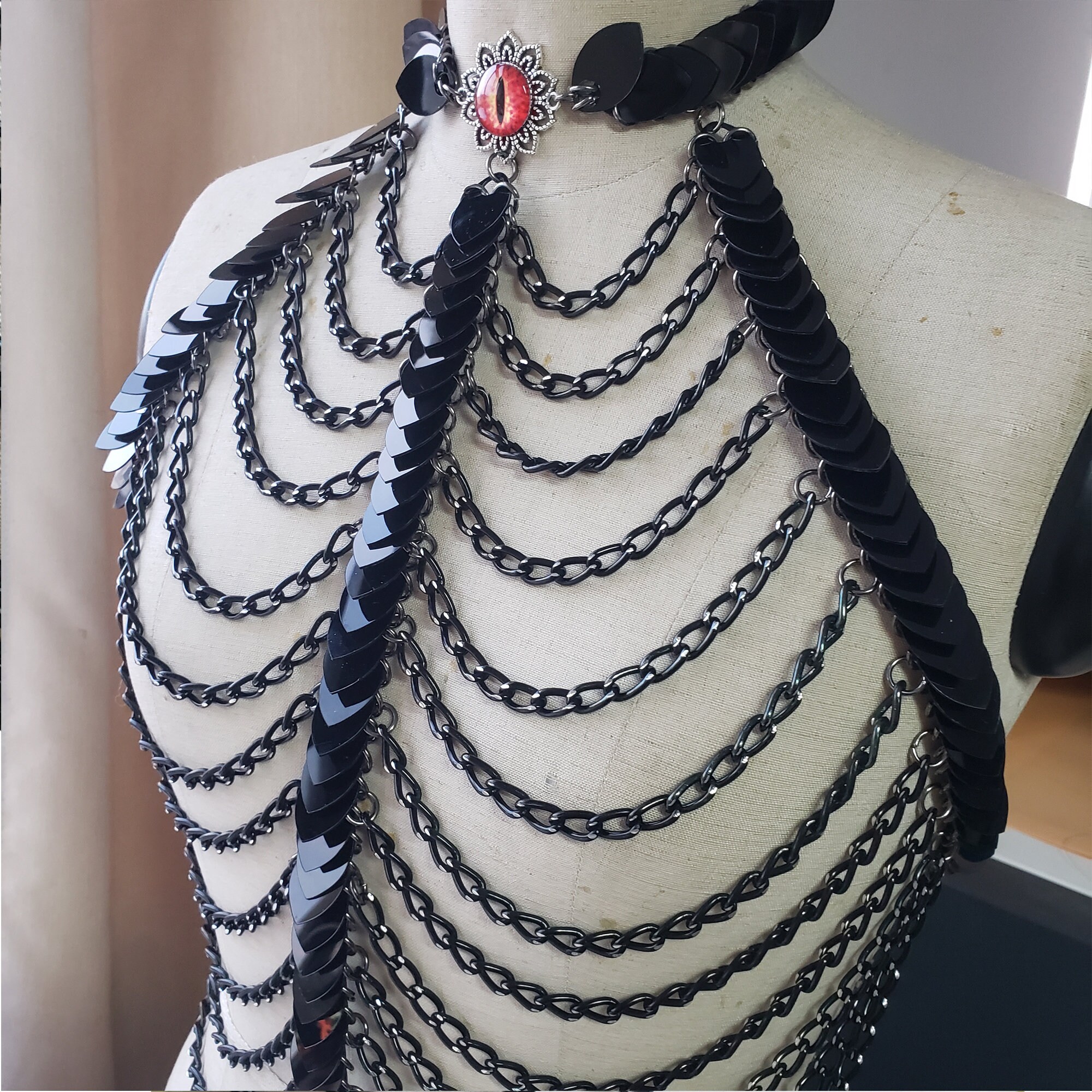 Dragon Scale Chainmail Harness: Rave Festival Body Chain - Etsy