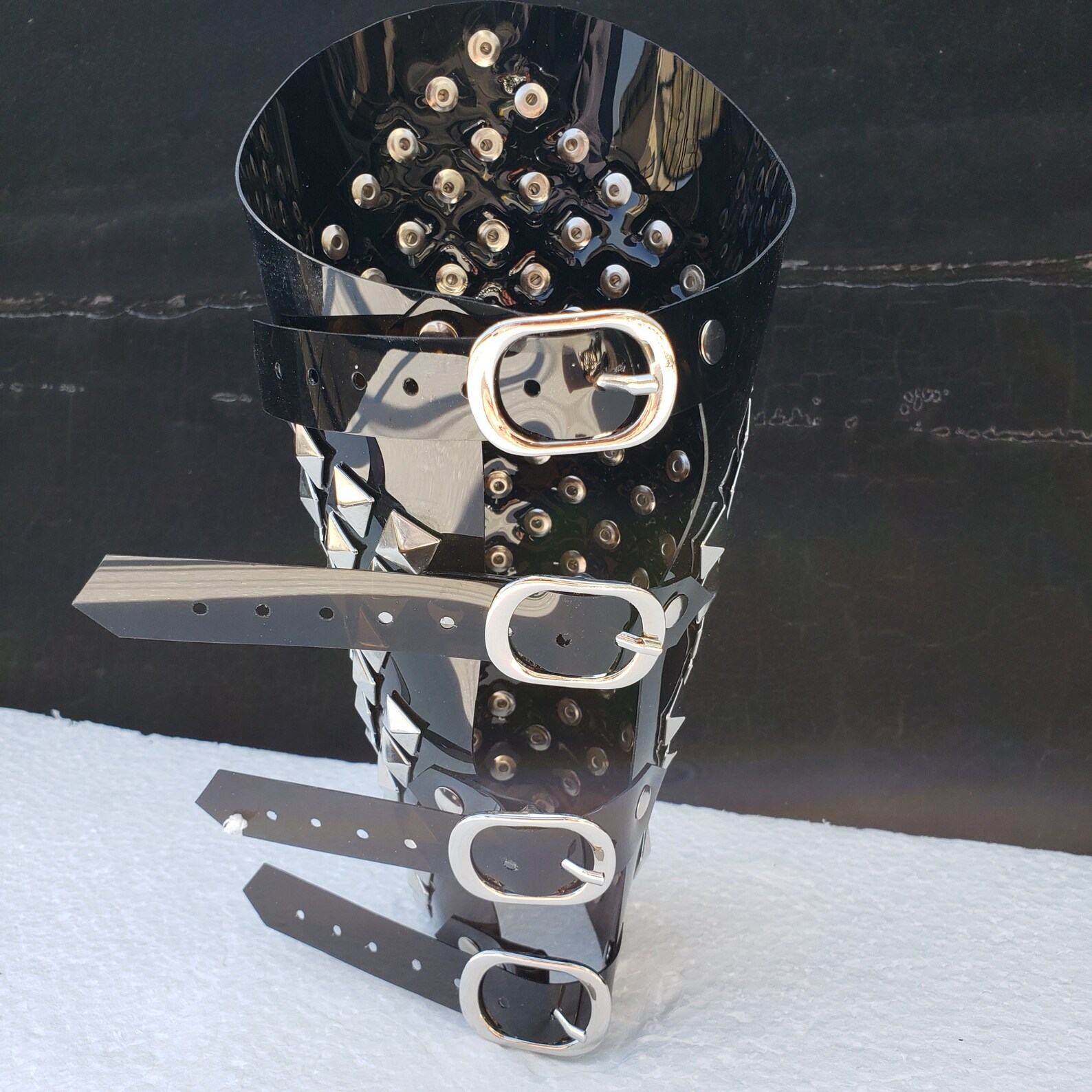 Unisex Studded PVC Arm Gauntletspyramid Studs Bracelet Cuff - Etsy