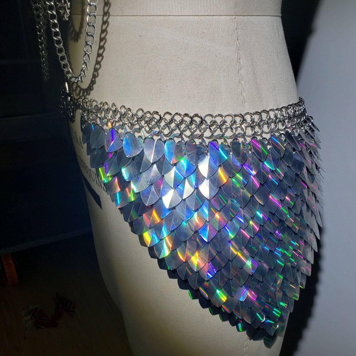 Holographic Scalemail Chainmail Harness Shoulder Pauldrons - Etsy