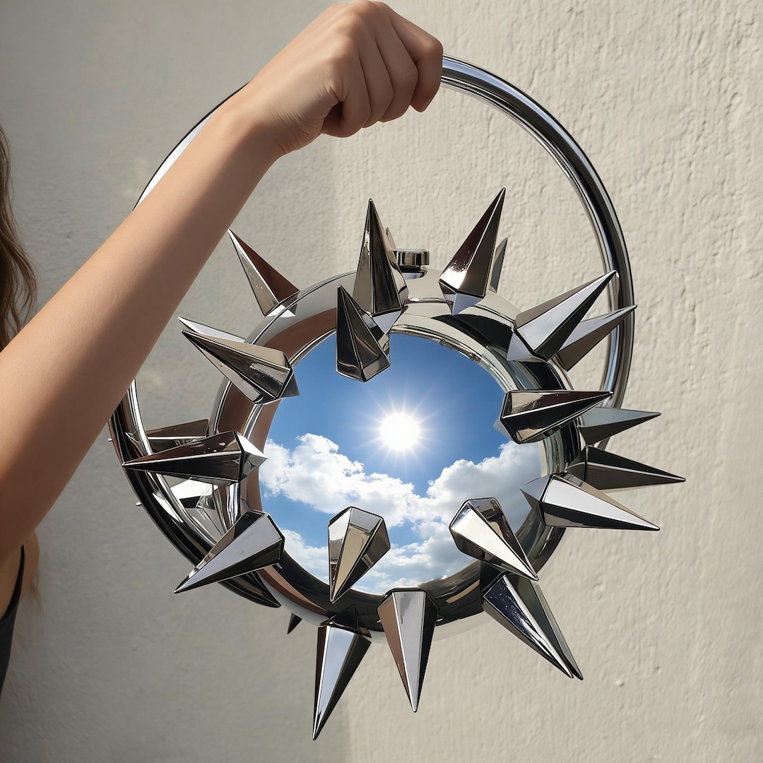 Flail Morning Star Mace Top Handle Bags: Spiked Mirror Ball Handbags - Etsy
