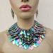 Iridescent Rainbow Alloy Scalemail Choker Collar ,dragon Scale ...
