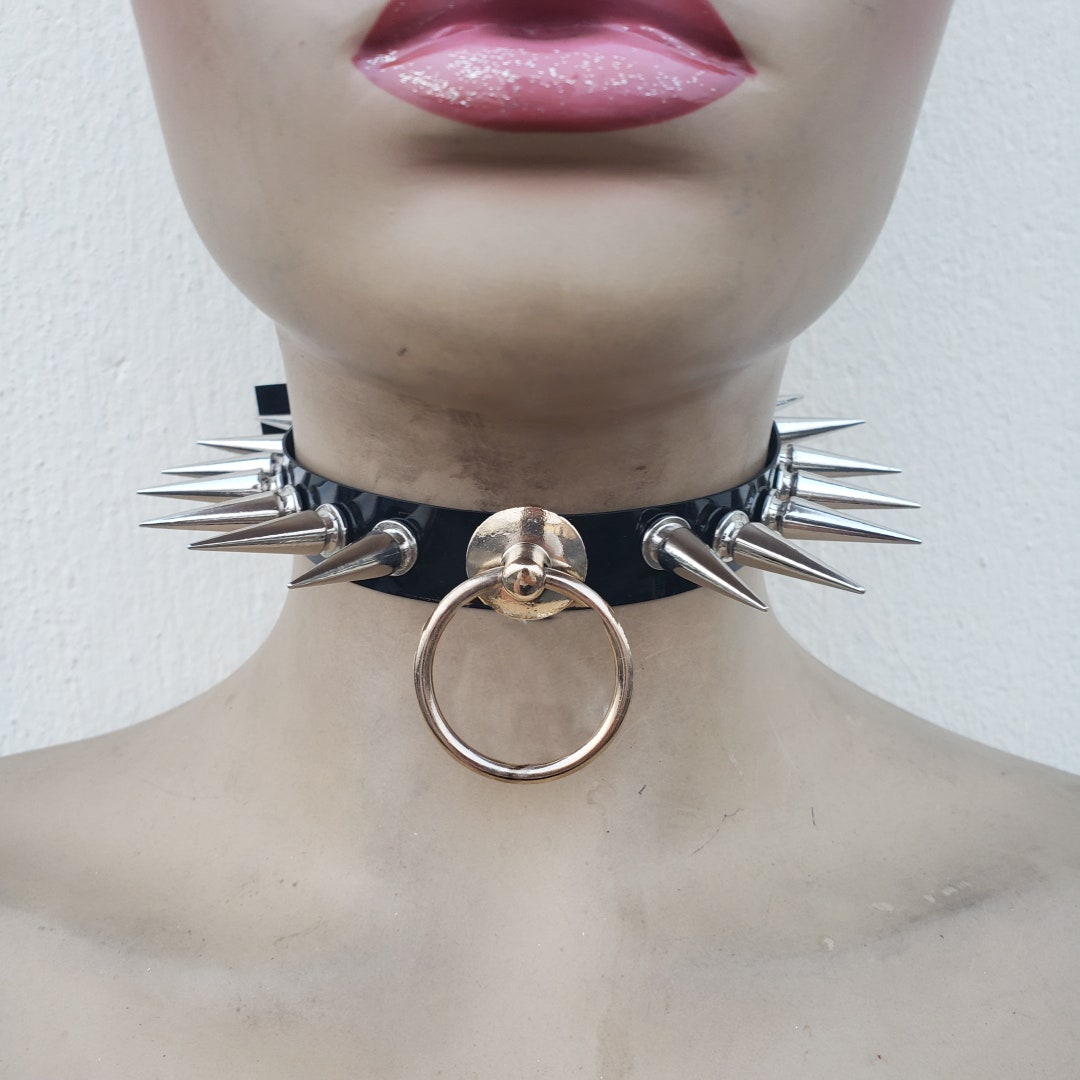 Gothic Choker,spike Choker,gothic Collar, PVC Choker,loop Choker,punk ...