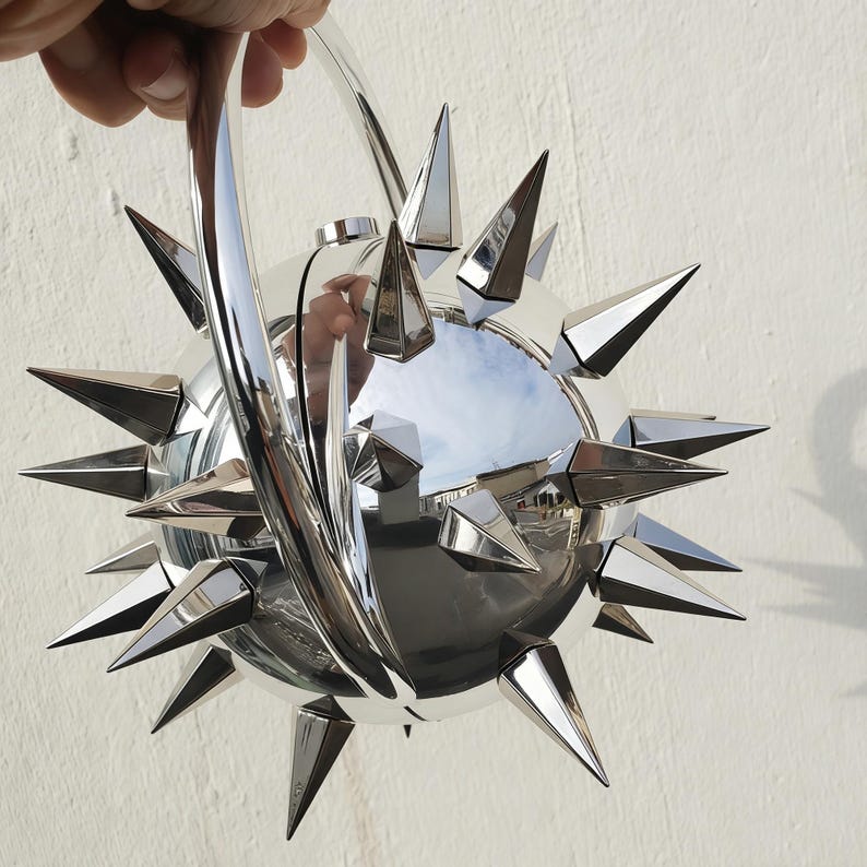 Flail Morning Star Mace Top Handle Bags: Spiked Mirror Ball Handbags - Etsy