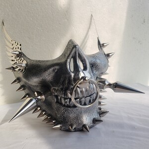 Gothic Skull Mask,cyber Goth Spike Studded Mask,gothic Steampunk Mask ...