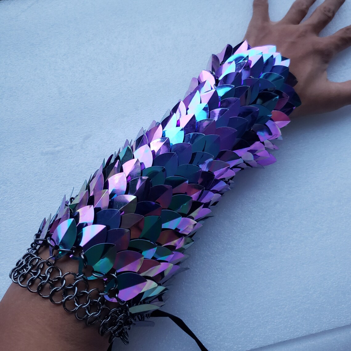 Holographic Scalemail Chainmail Harness Shoulder Pauldrons - Etsy