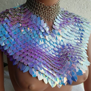 Iridescent Scalemail Chainmail Cape Shoulder Scalemaille Scale Mail ...