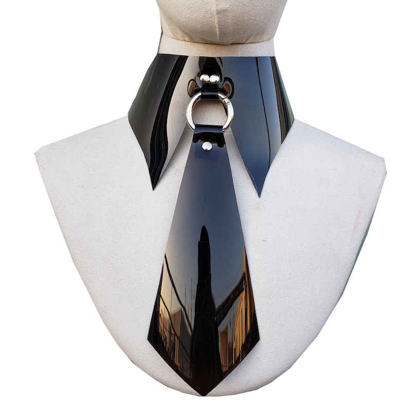 Punk Tie Cosplay Student Necktie PVC Necktie Gothic - Etsy