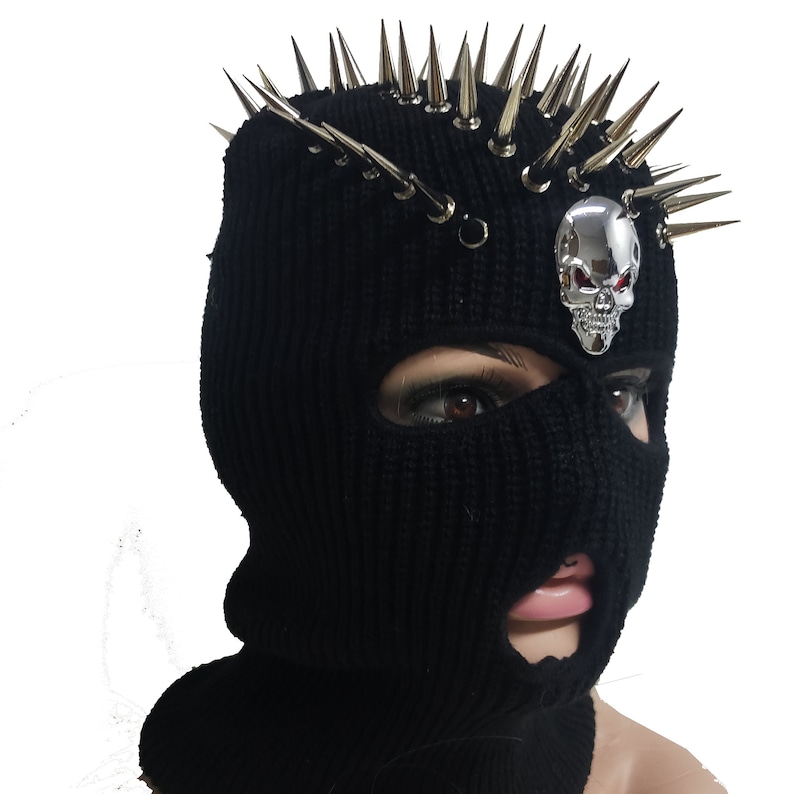 Skull Spiked Crochet Ski Mask Balaclava Beanie Knitting Masks for Men ...