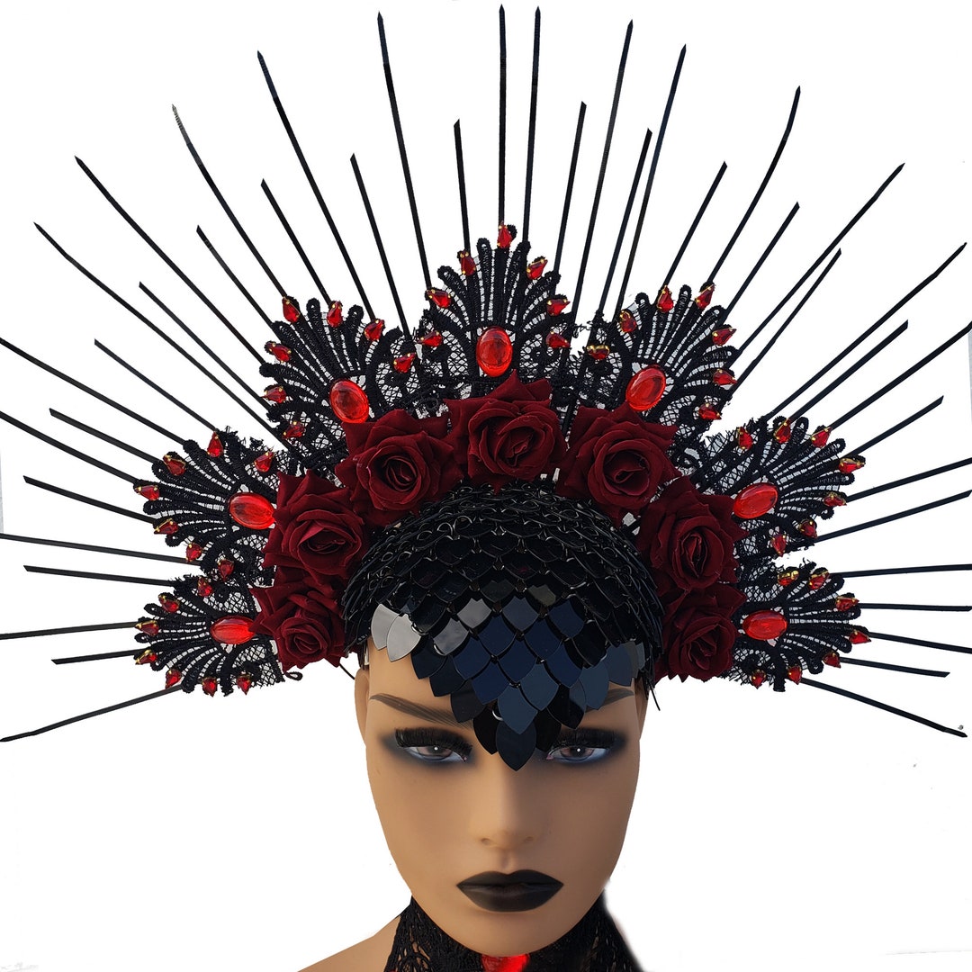Gothic Halo Headband ,floral Crown Headpiece Pregnancy Photo Shoot ...