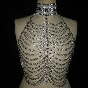 Rhinestone Chain Booty Bodychain.crystal Chain Bottom Harness ,pole ...