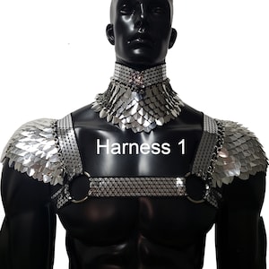 Scalemail Chest Harness: Chain Armor, Burning Man Costume - Etsy