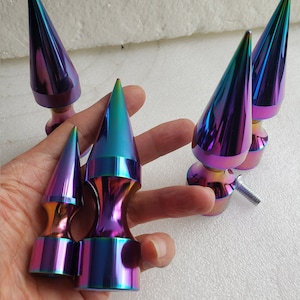 4 Pieces Rainbow Giant Tree Spike Studs With Screwback Metal Spikes for ...