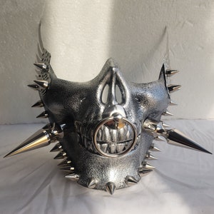 Gothic Skull Mask,cyber Goth Spike Studded Mask,gothic Steampunk Mask ...