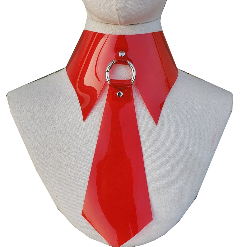 Punk Tie Cosplay Student Necktie PVC Necktie Gothic - Etsy