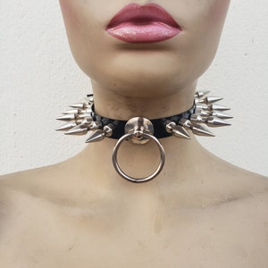 Gothic Choker,spike Choker,gothic Collar, PVC Choker,loop Choker,punk ...