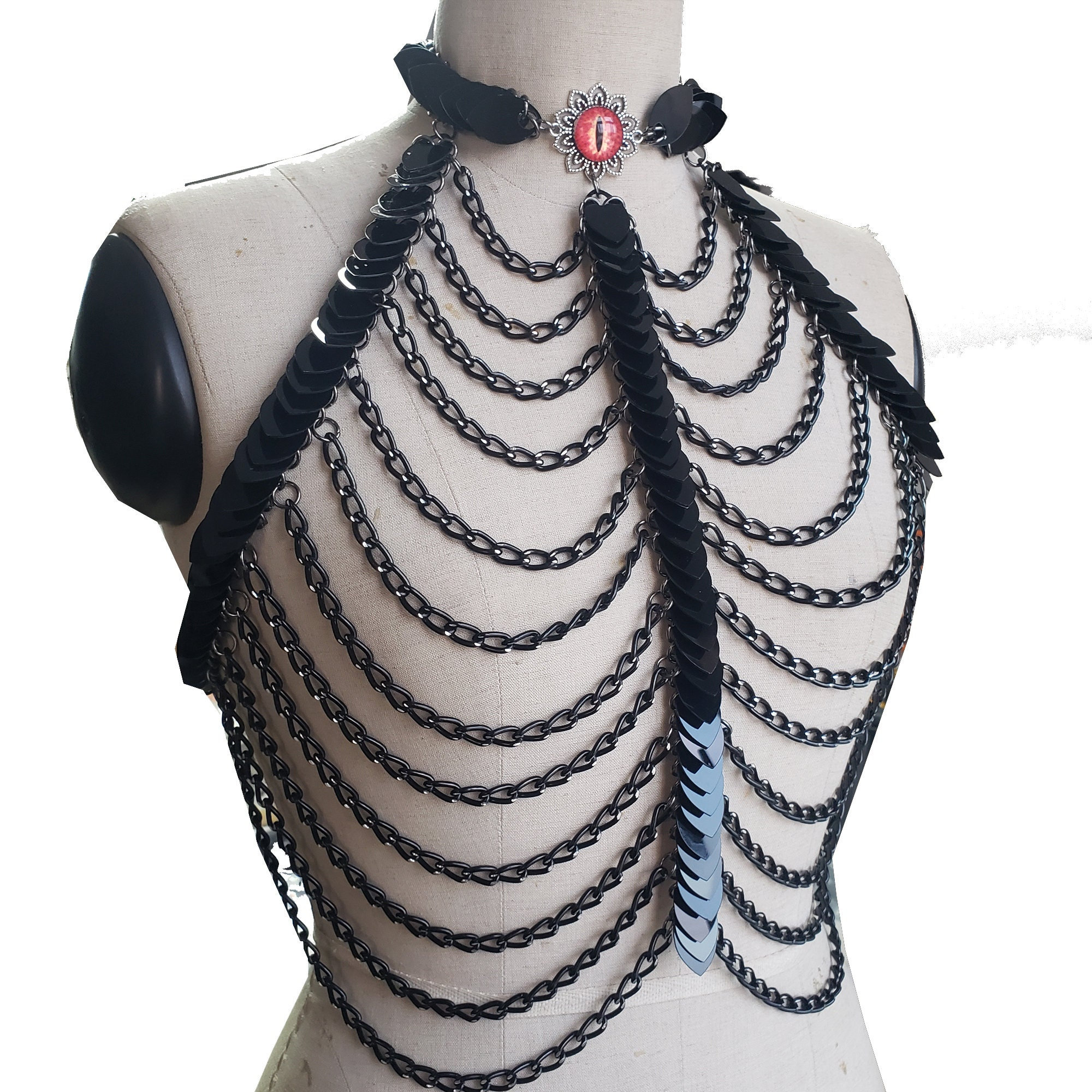 Dragon Scale Chainmail Harness: Rave Festival Body Chain - Etsy