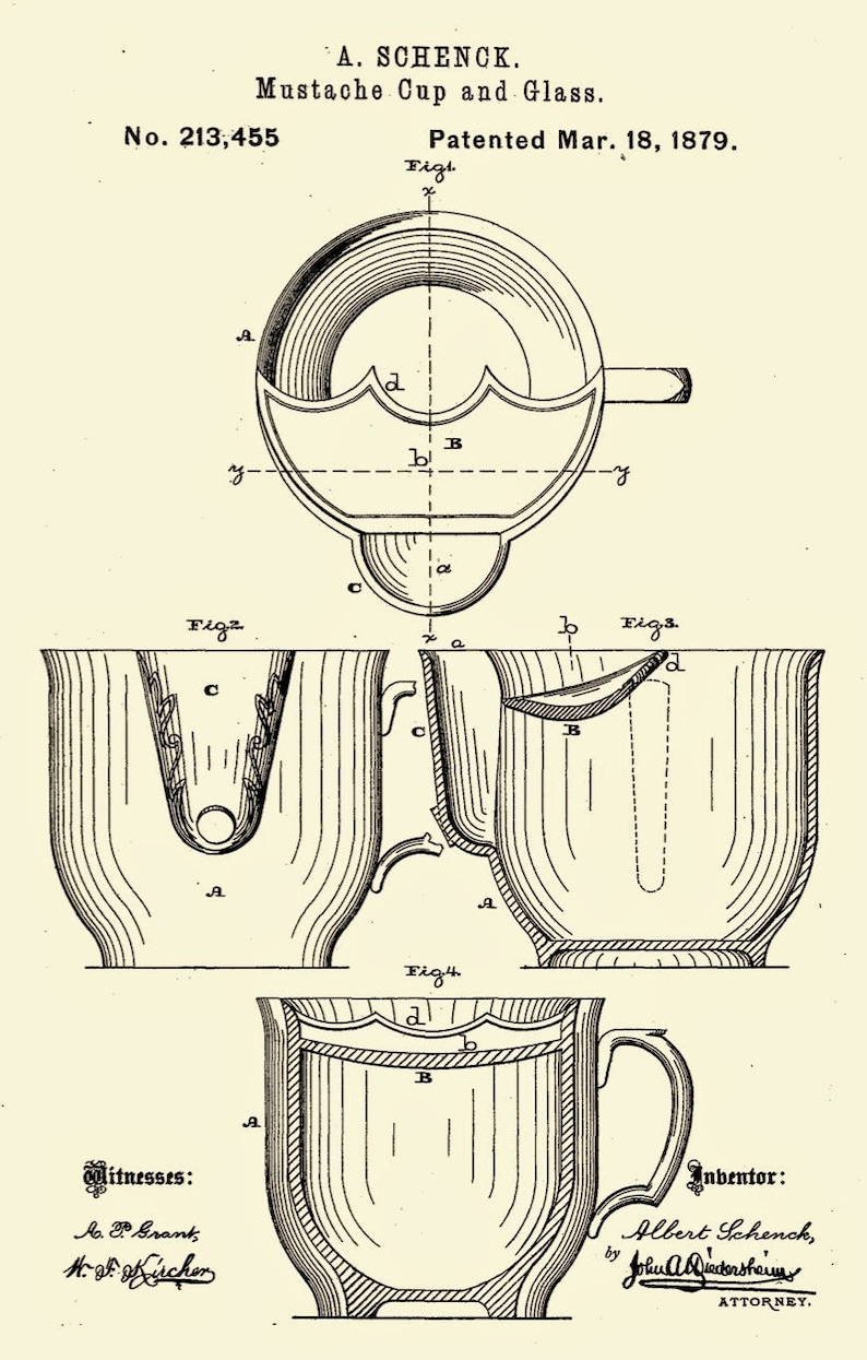 Mustache Coffee Cup, Mustache Guard Teacup, Gentleman's Cup Facial Hair ...