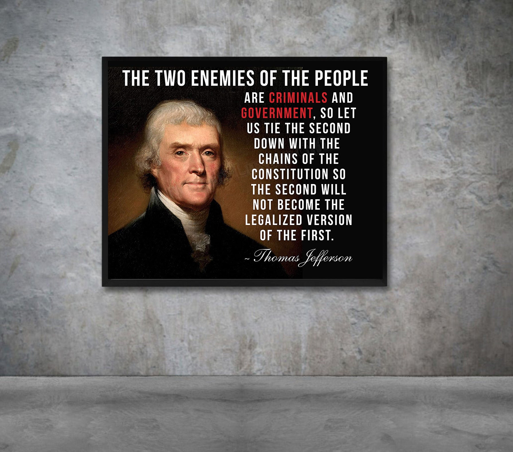 Thomas Jefferson QuotesTwo Enemies of the People-Criminals & | Etsy