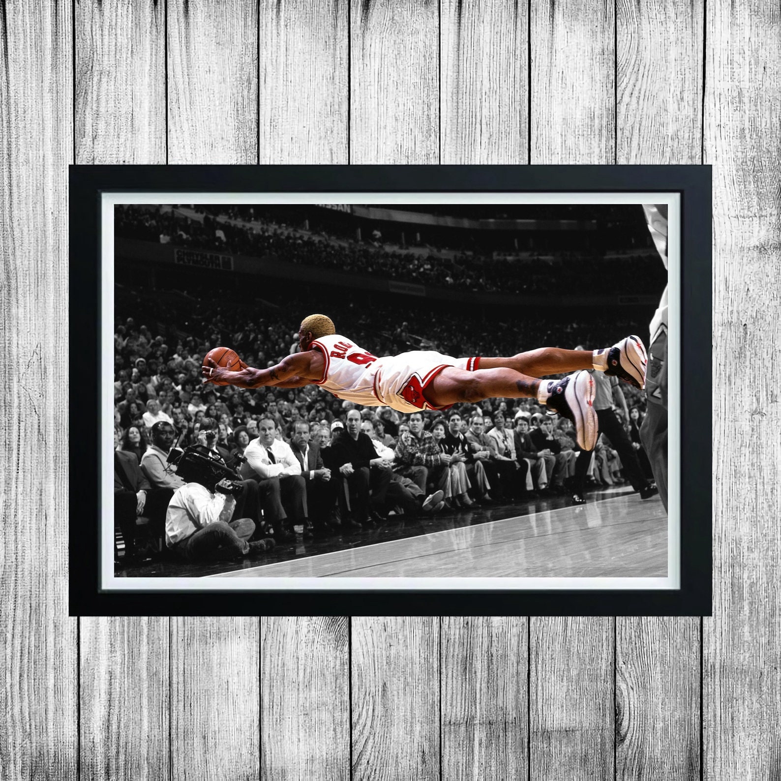 Dennis Rodman Poster Dennis Rodman Flying Man Canvas Dennis | Etsy
