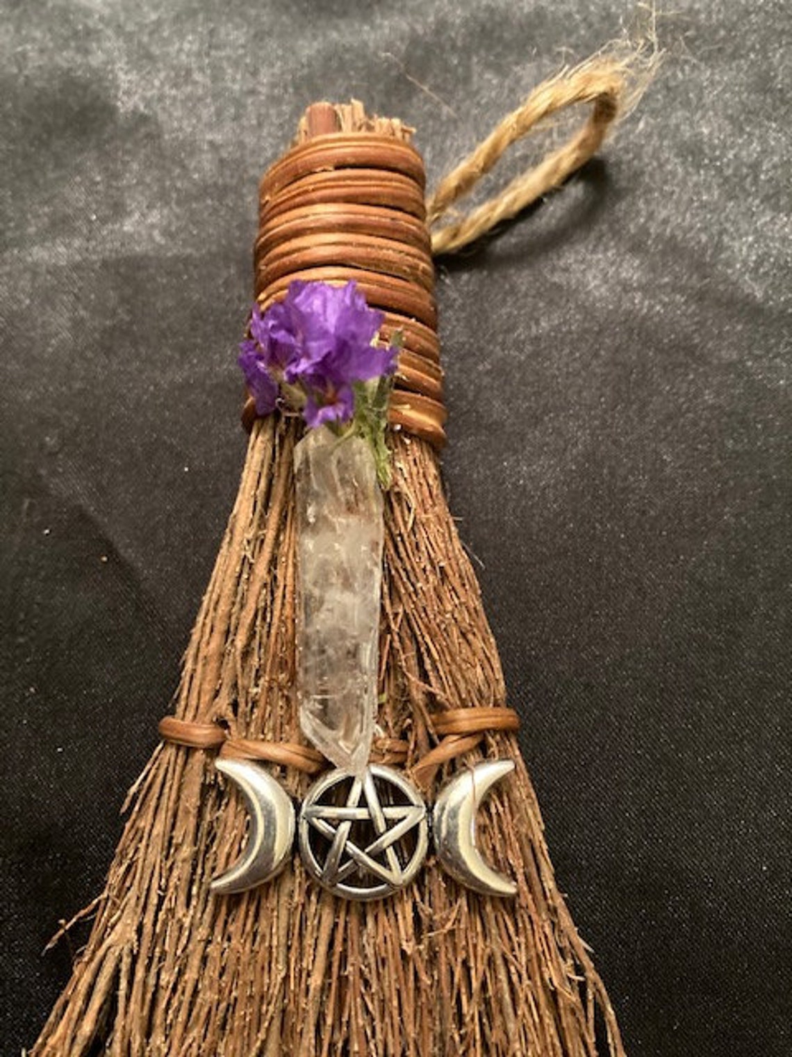 Hanging Triple Moon Goddess Witchcraft Broom Cinnamon Scented | Etsy