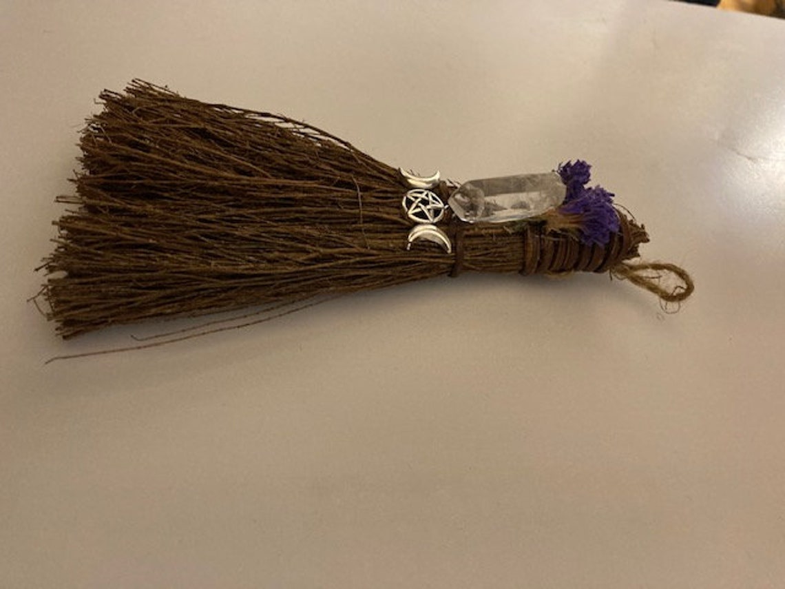 Hanging Triple Moon Goddess Witchcraft Broom Cinnamon Scented | Etsy