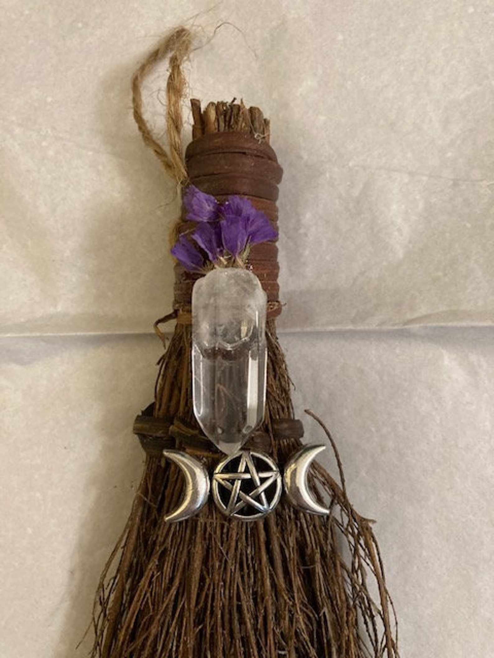 Hanging Triple Moon Goddess Witchcraft Broom Cinnamon Scented | Etsy