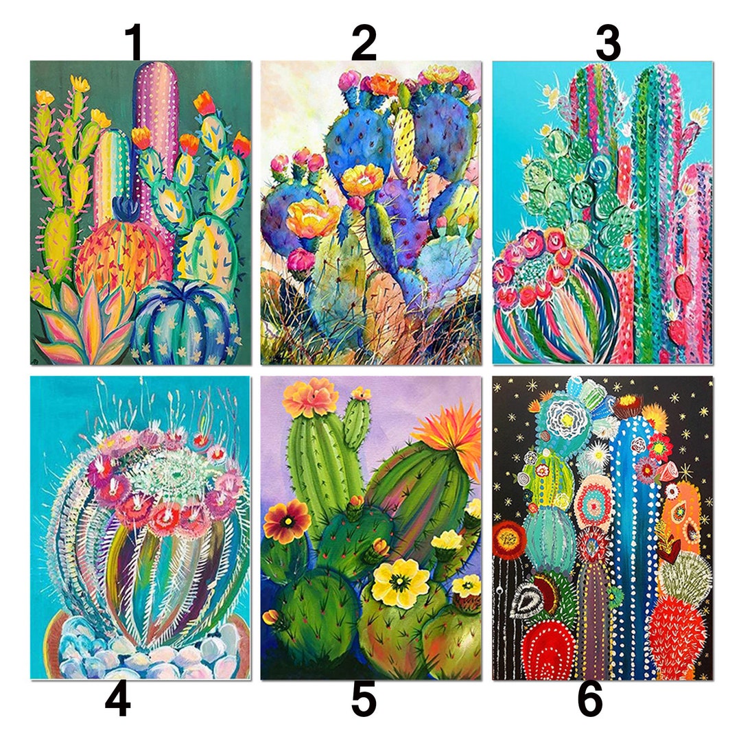 5D Diamond Embroidery Plant Cactus Diamond Painting Mosaic Picture of ...